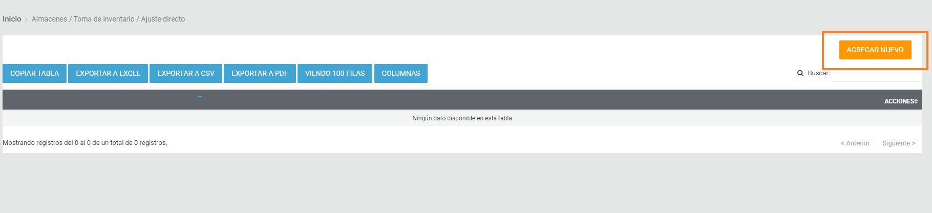 Manual de ajustes de inventario en auwi